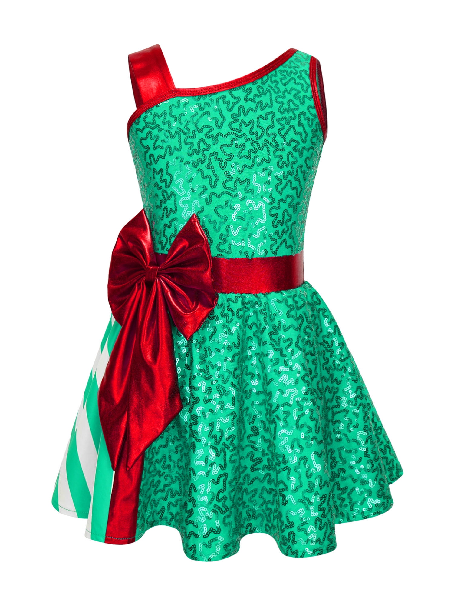 inhzoy Little Girls Christmas Dance Outfit: Sequin Ballet Tutu Leotard ...