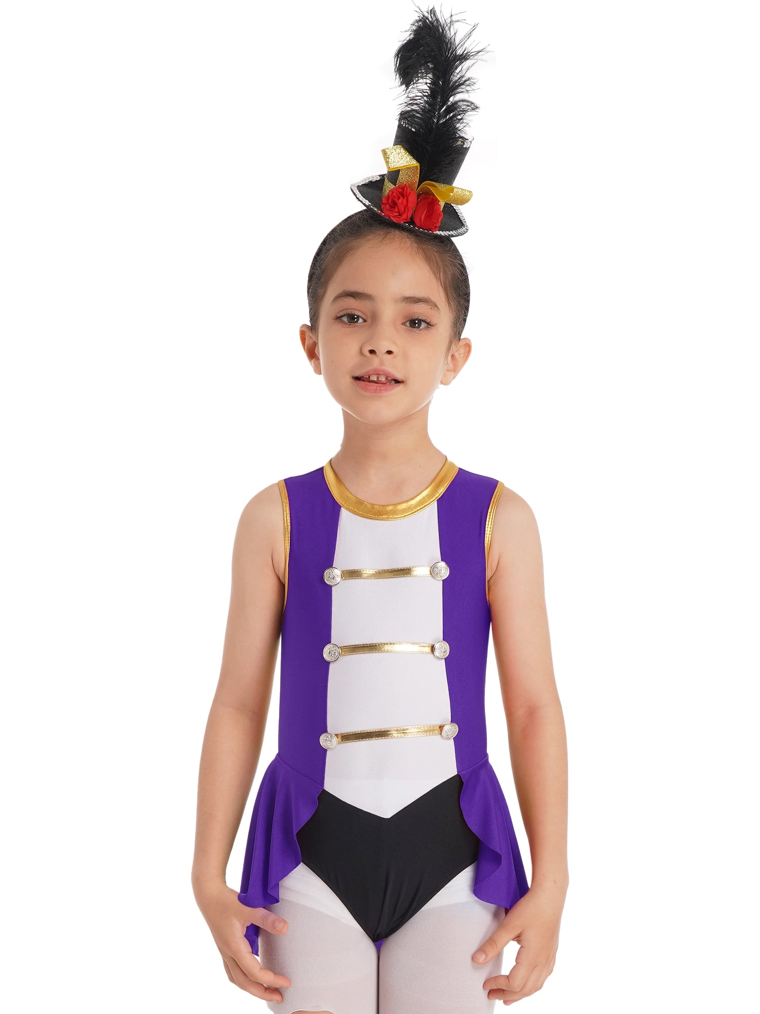 inhzoy Kids Girls Circus Shows Ringmaster Showman Outfits Carnival ...