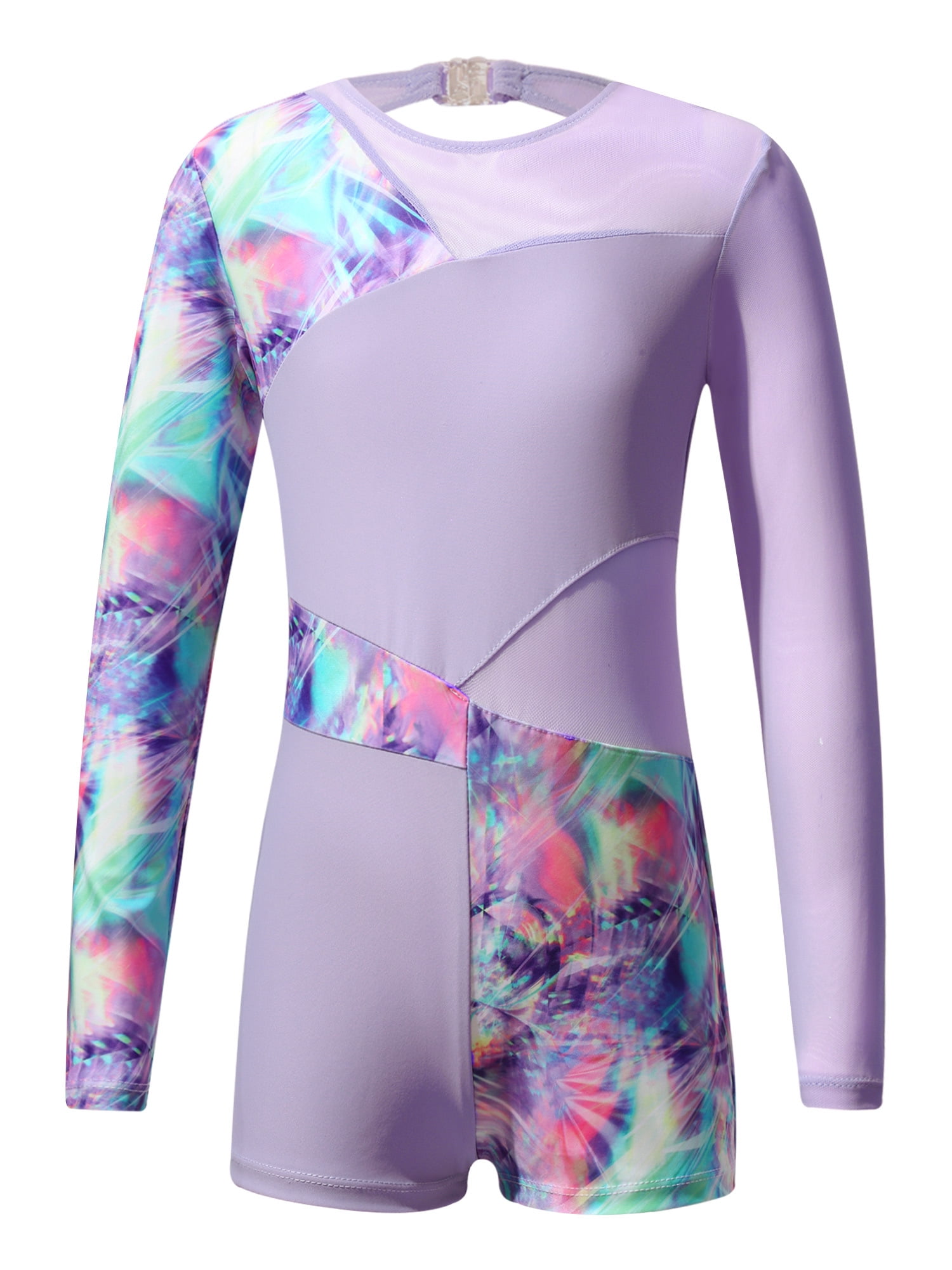 inhzoy Kids Girls Gymnastic Jumpsuit Long Sleeve Dance Leotard Active ...