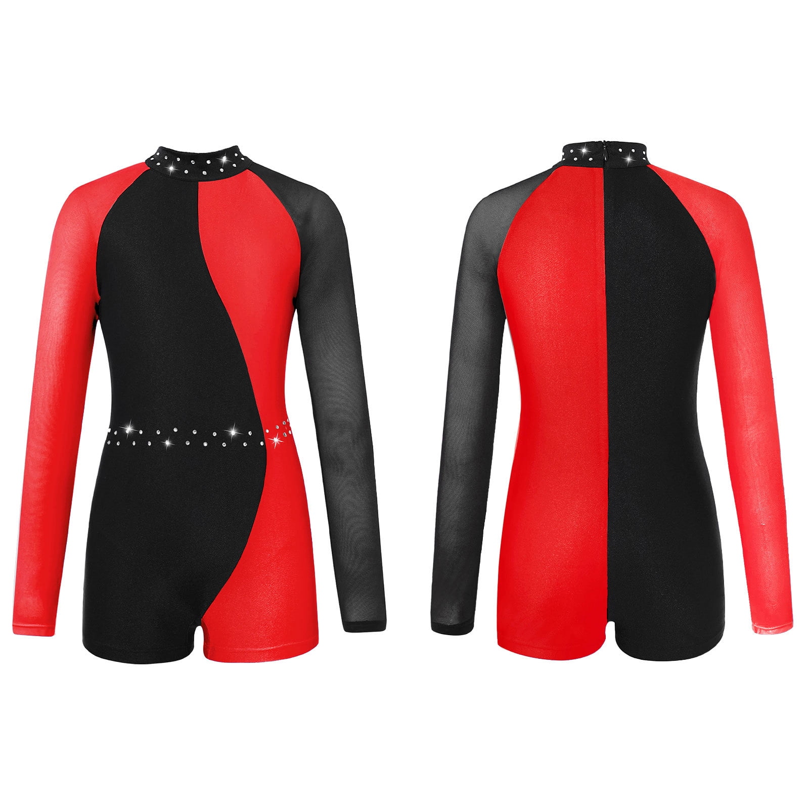 inhzoy Kids Girls One Piece Gymnastics Leotard Red 6 - Walmart.com
