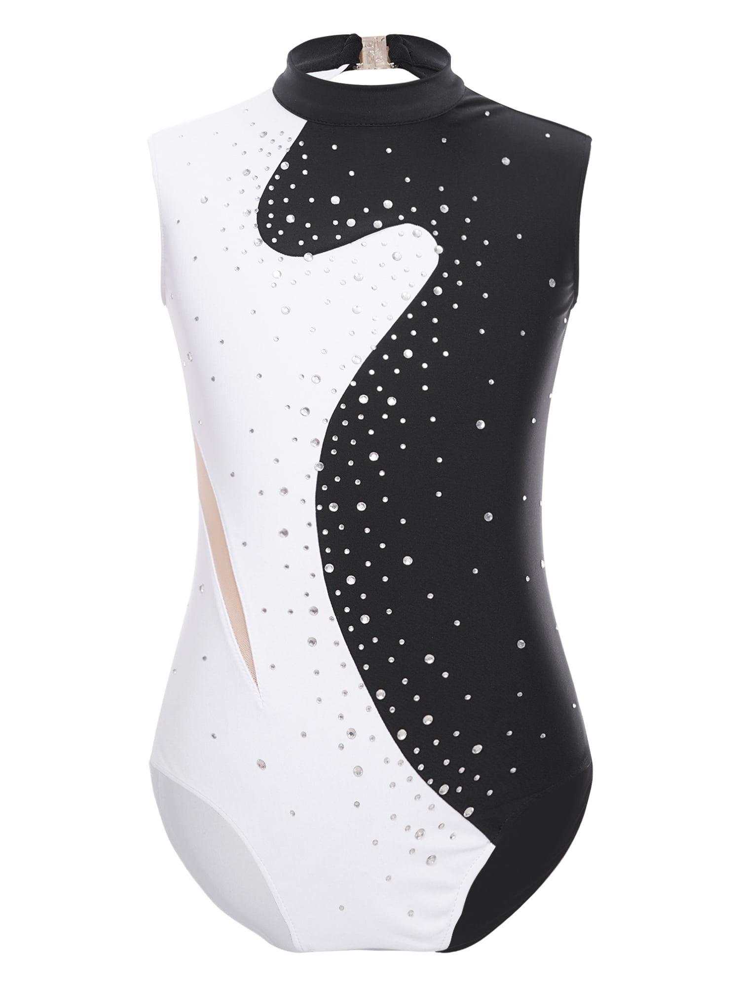 inhzoy Kids Girls Shiny Mock Neck Leotards for Gymnastic Dance ...