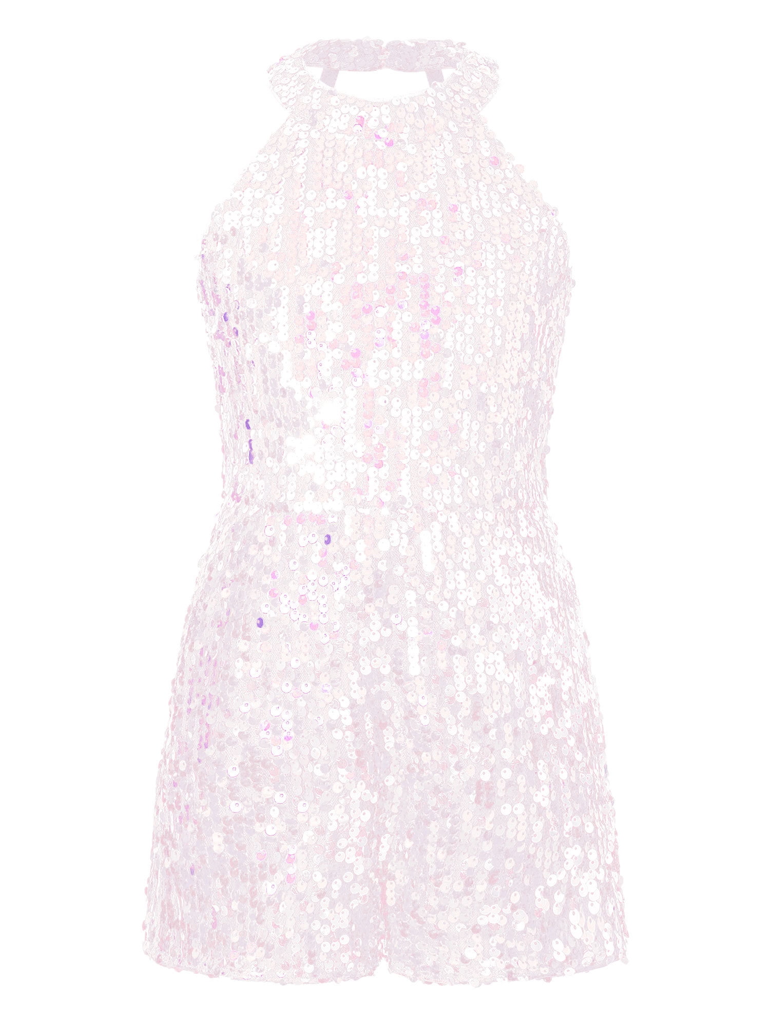 inhzoy Kids Girls Shiny Sequins Ballet Jazz Latin Dance Romper Jumpsuit ...