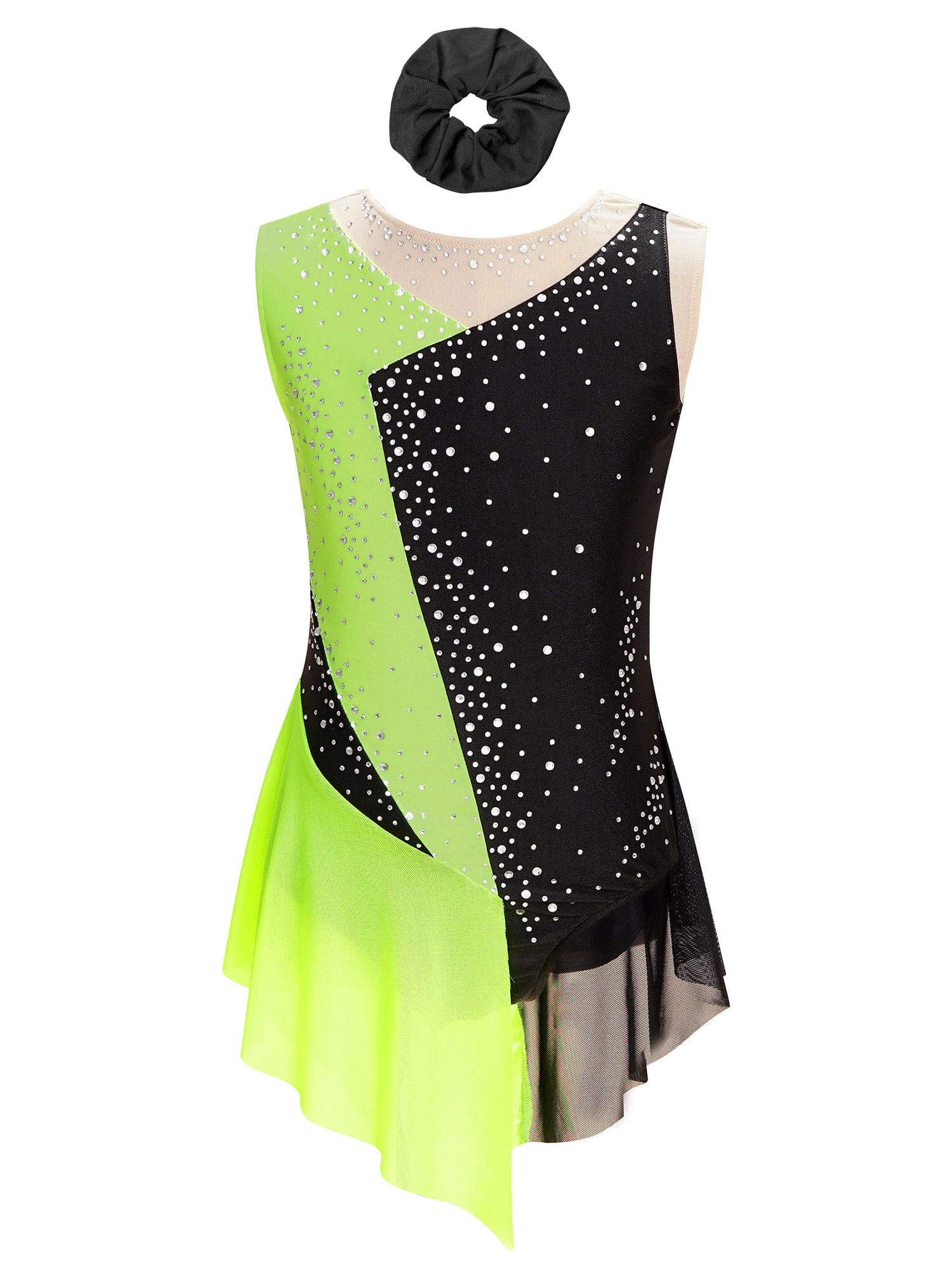 inhzoy Kids Girls Sleeveless Ballet Gymnastics Leotard Rhinestone ...