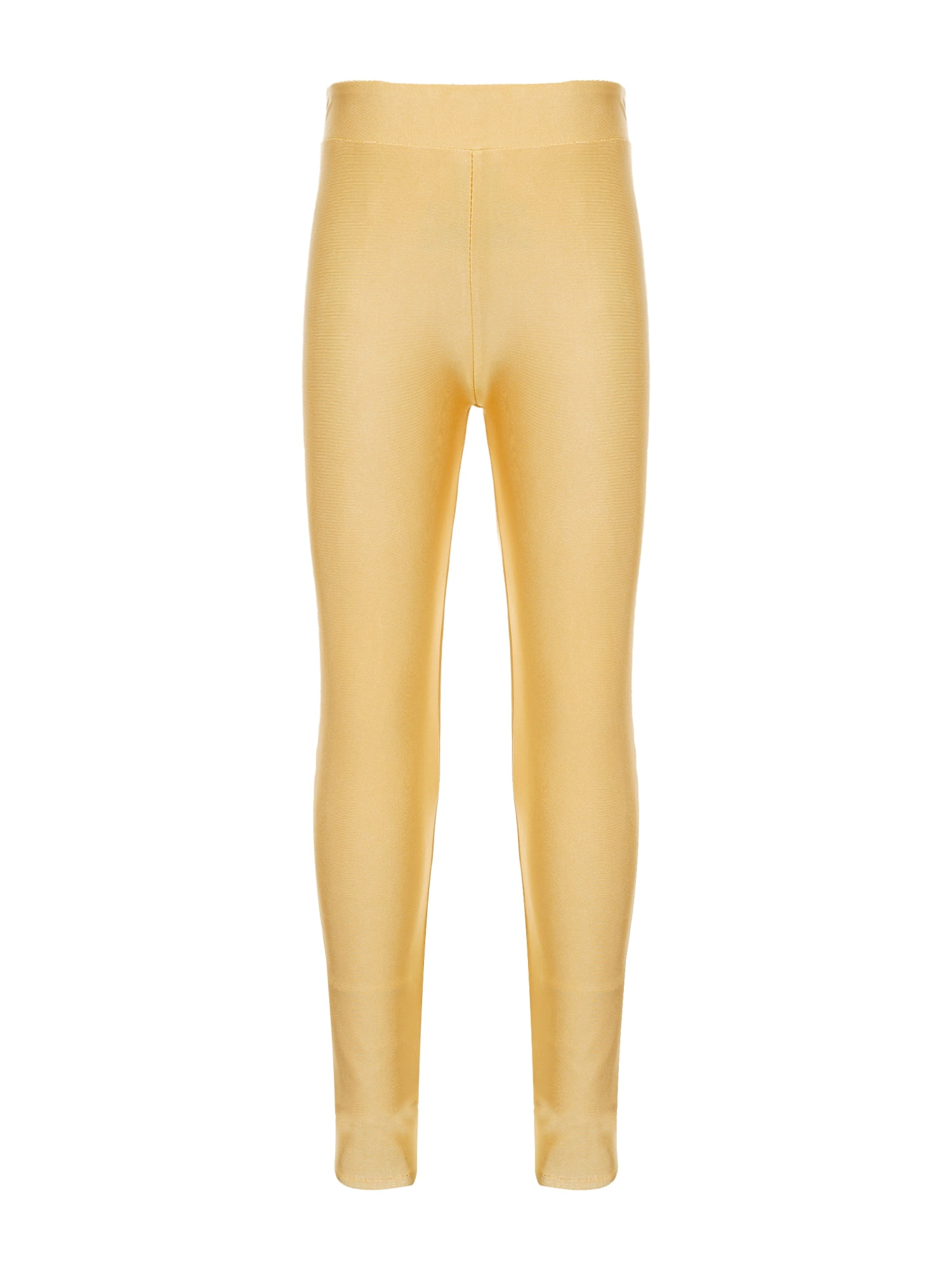 inhzoy Kids Girls Solid Leggings High Waist Full Length Strechy Tights ...