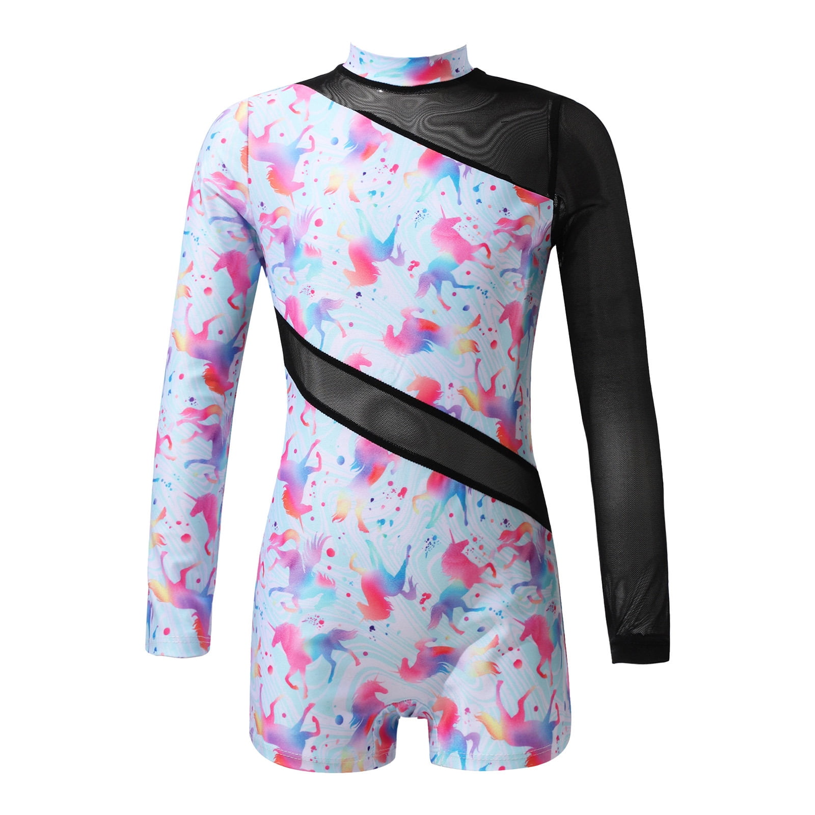 inhzoy Kids Long Sleeve Gymnastics Leotard for Girls Ballet Dancewear ...