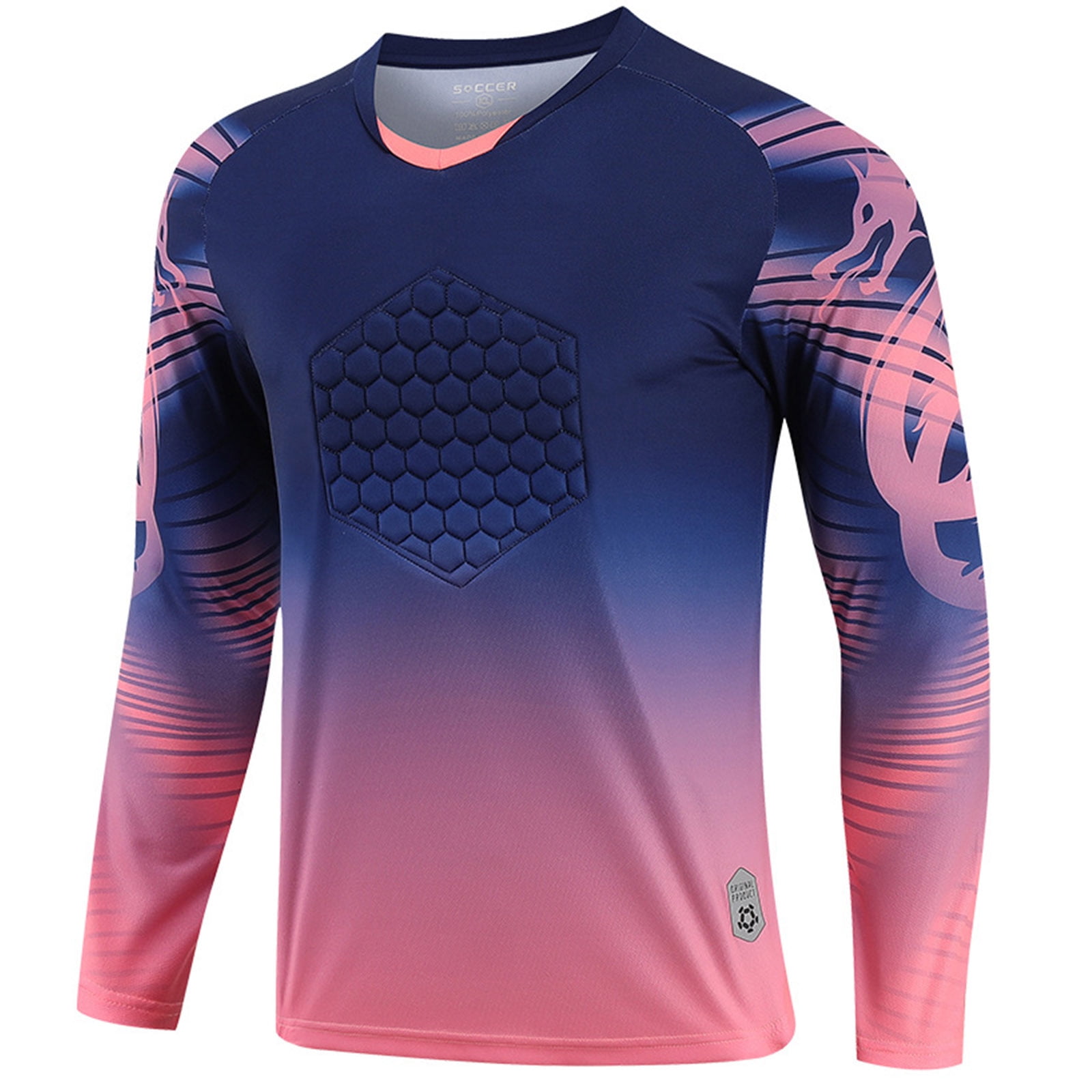 inhzoy Kids Youth Padded Goalkeeper Jersey Football Long Sleeve Goalie ...