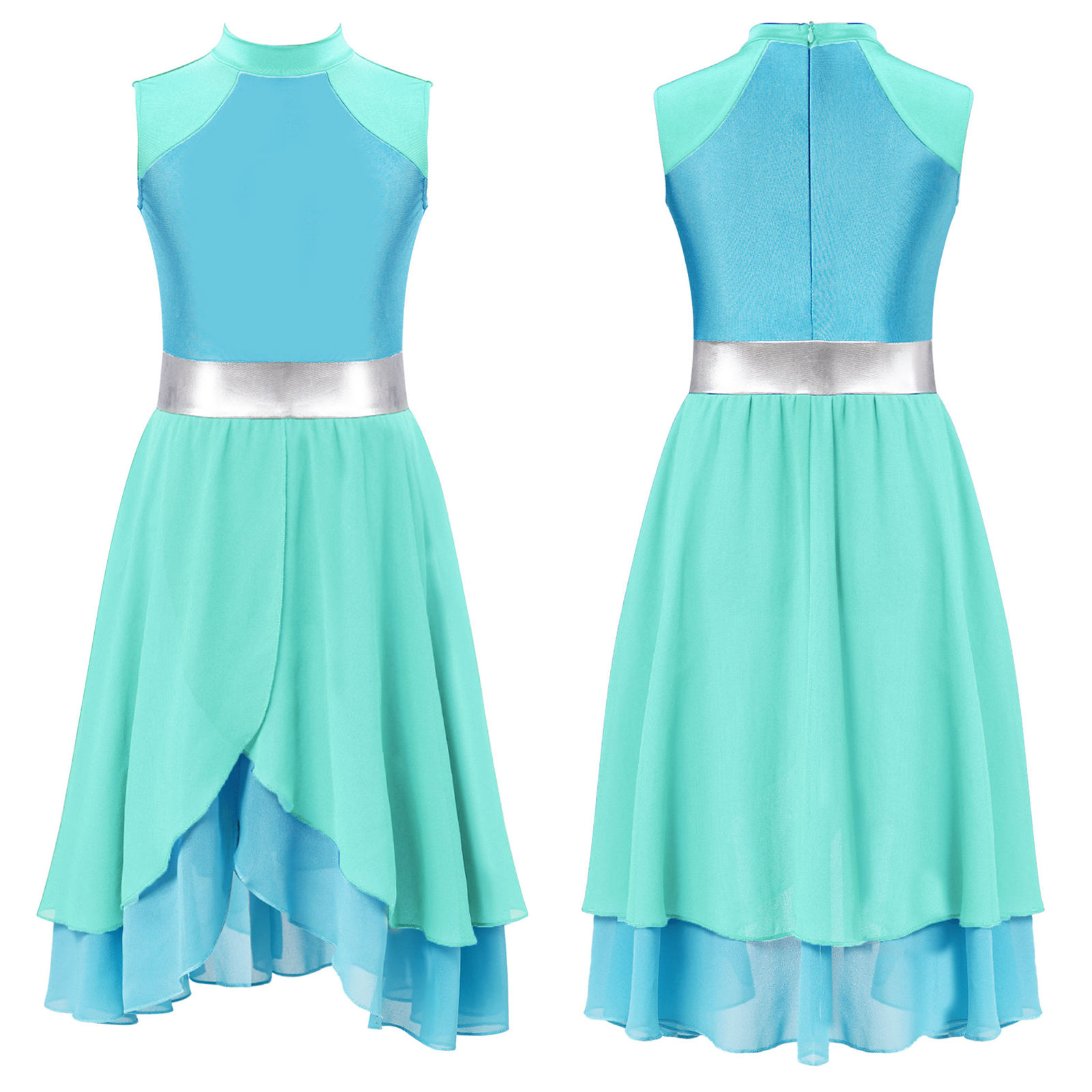 inhzoy Liturgical Praise Dance Dress for Girls Sleeveless Worship ...