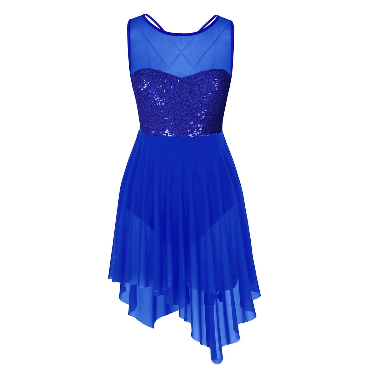 inhzoy Lyrical Dance Dress Women Sleeveless Dance Costumes for Ballet ...