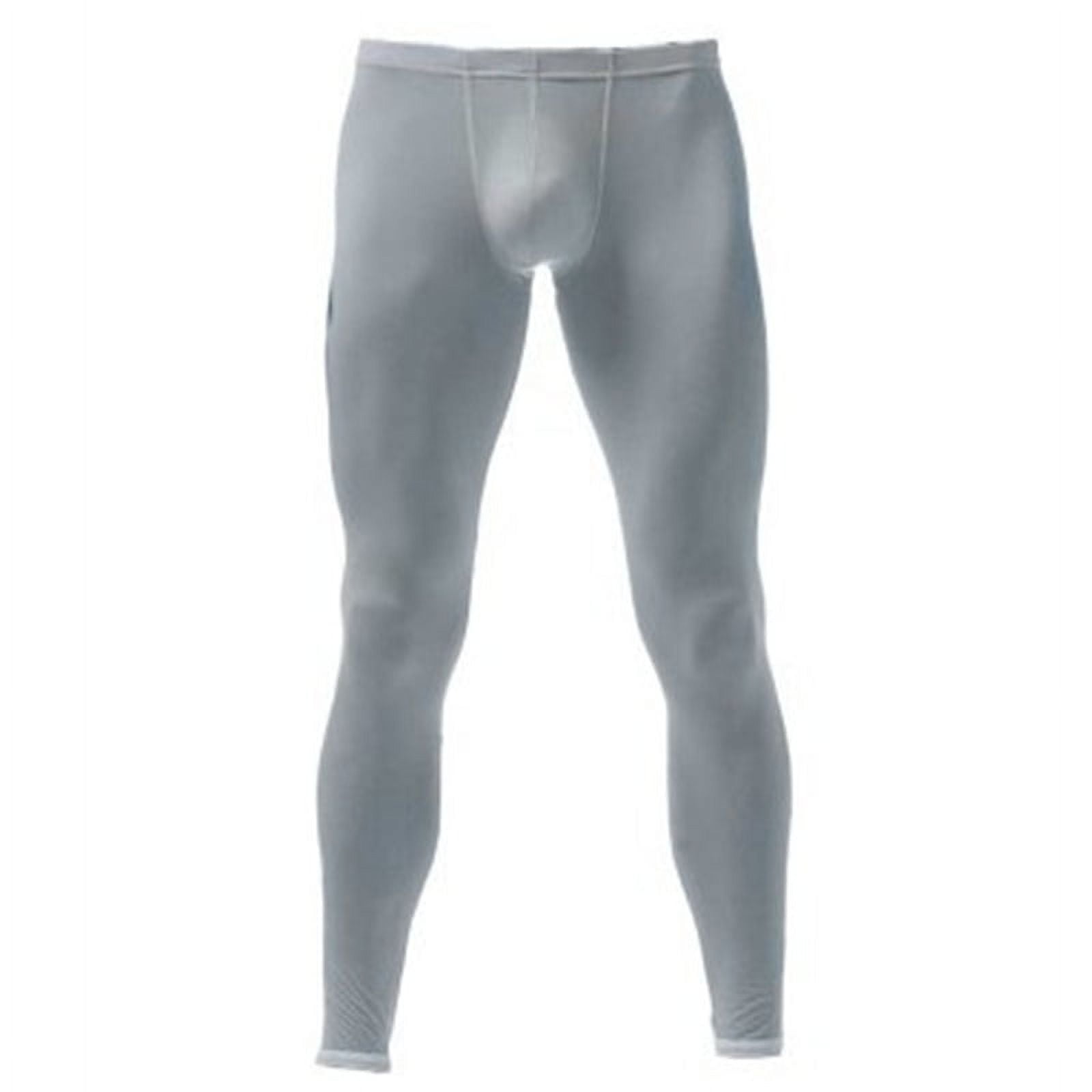 inhzoy Men's Ice Silk Underwear Compression Low Rise Slim Leggings ...