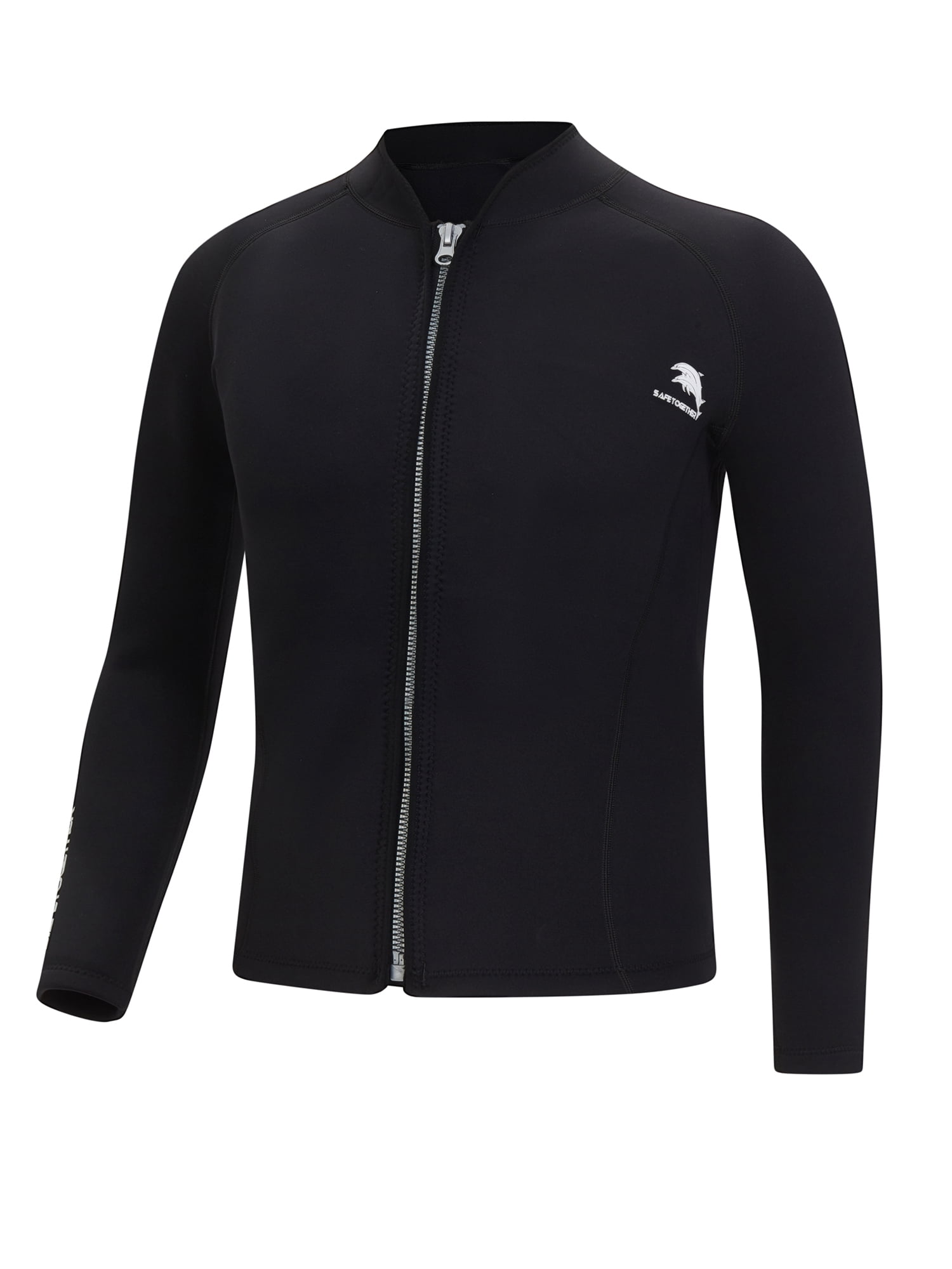 inhzoy Thermal Wetsuit Jacket for Men Neoprene Long Sleeve Swim Top ...