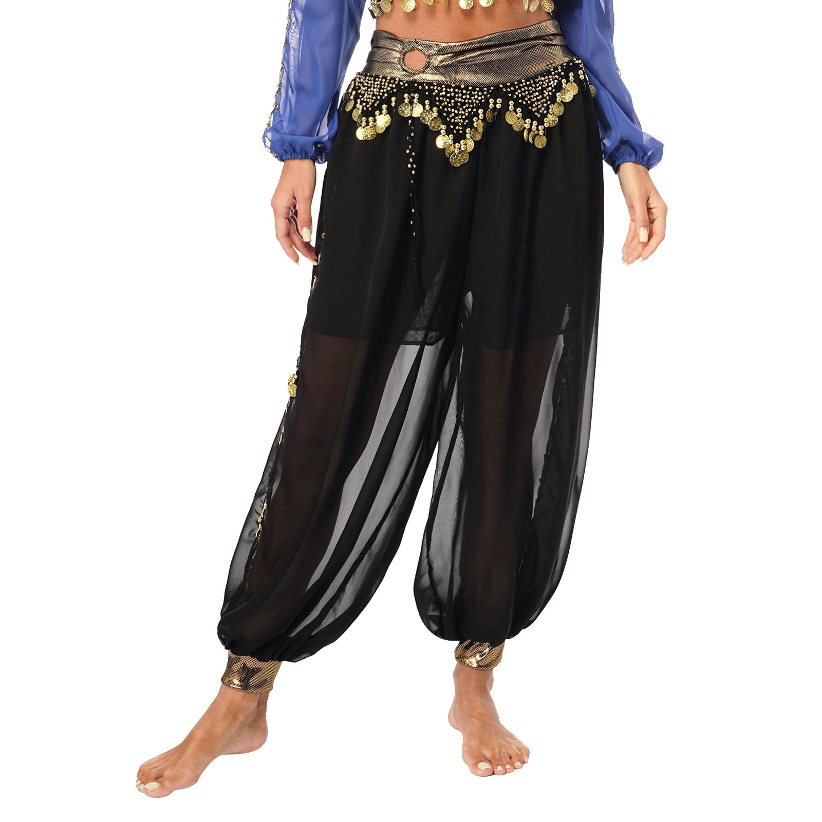 inhzoy Women's Belly Dance Pants Halloween Carnival Costume Indian ...