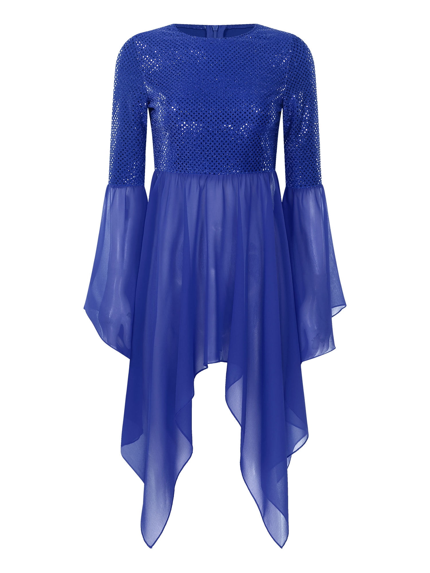 inhzoy Women's Sparkly Chiffon Liturgical Praise Dance Tunic Worship ...