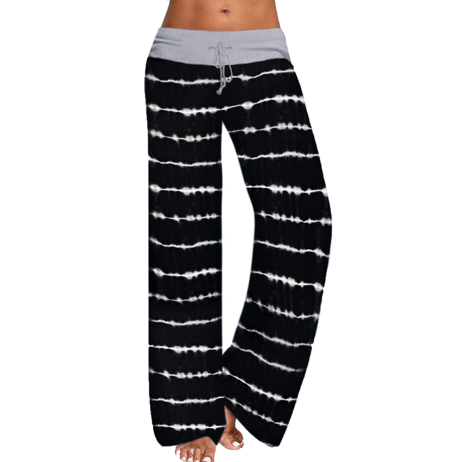 iniber Women's Comfy Pajama Pants Casual Lounge Pant Wide Leg Palazzo ...