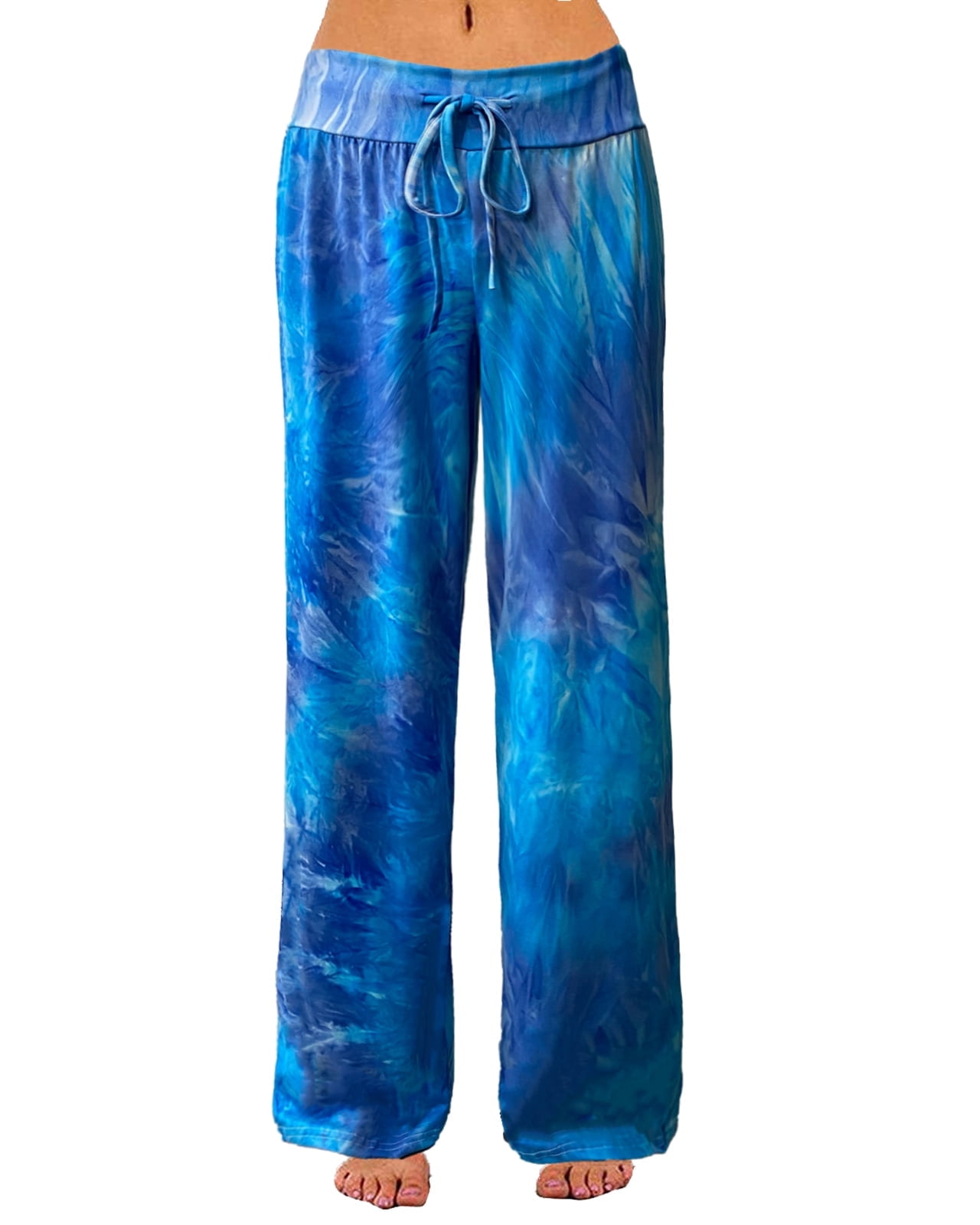 iniber Women's Comfy Pajama Pants Casual Lounge Pant Wide Leg Palazzo ...