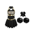 Inlzdz Cheer Leader Uniform For Girls Shiny Cheerleading Dance Dress