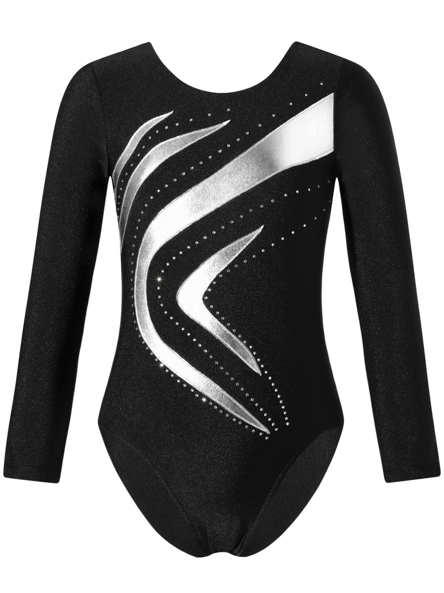 inlzdz Girls Long Sleeve Gymnastics Leotards Sparkle Ballet Dance ...