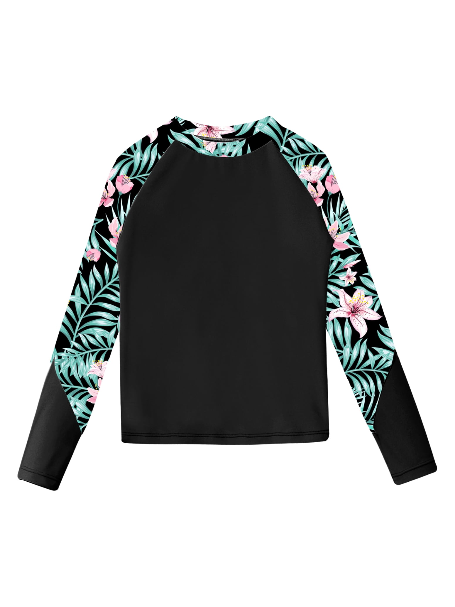 inlzdz Girls Long Sleeve Rash Guard Water Beach Sport Swim Top UPF 50 ...