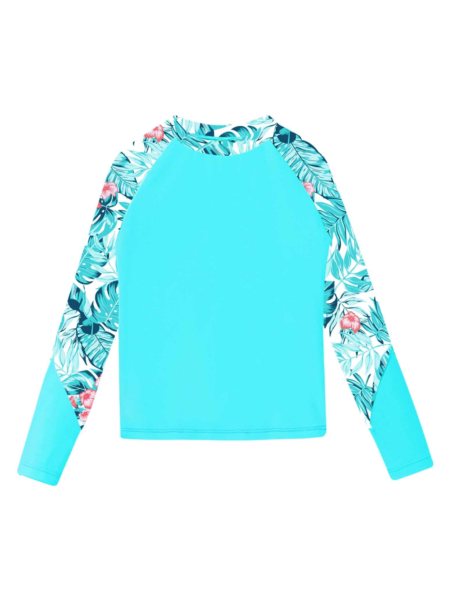 inlzdz Girls Long Sleeve Rash Guard Water Beach Sport Swim Top UPF 50 ...