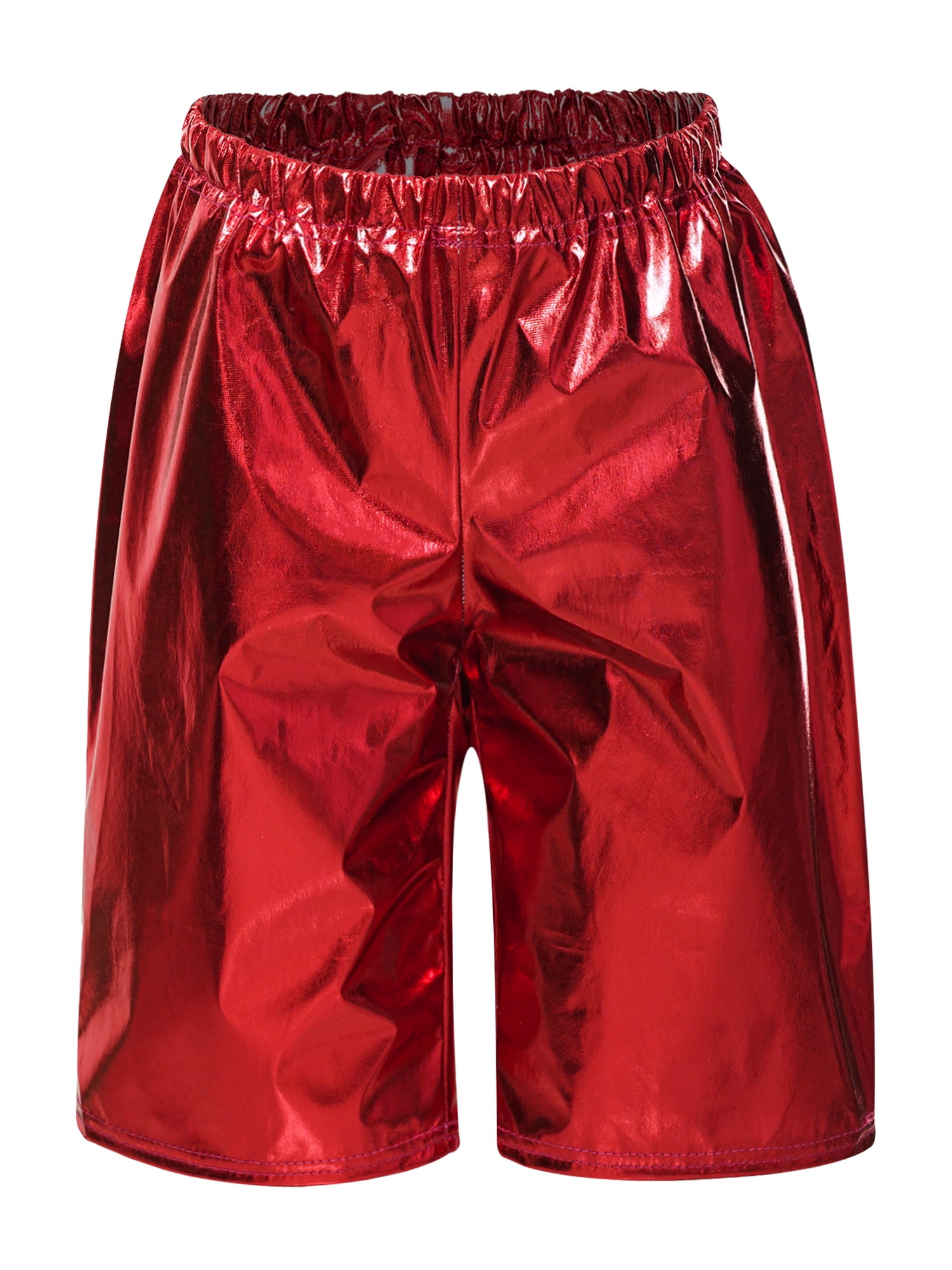 inlzdz Girls Metallic Shorts Shiny Dance Hot Short Jazz Street Dance ...