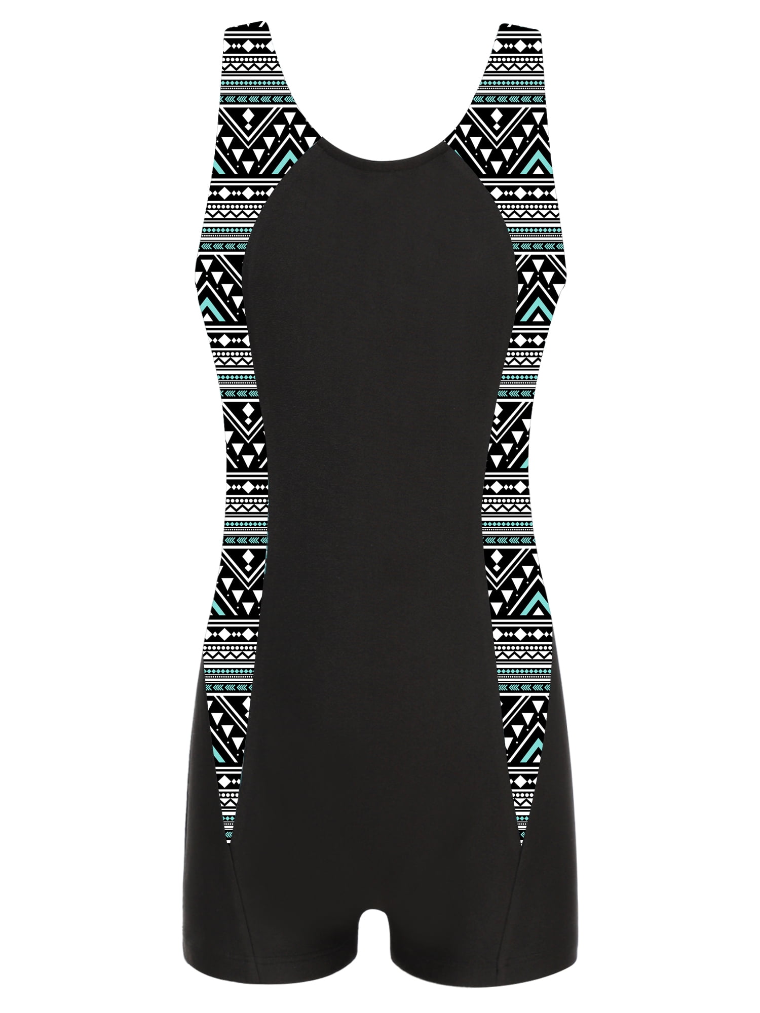 inlzdz Girls One Piece Swimsuit Keyhole Back Shorty Wetsuit Beach ...