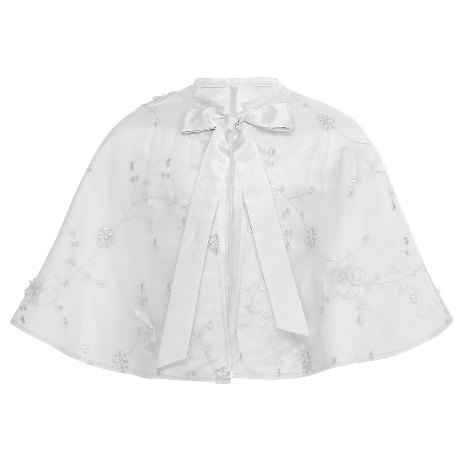 inlzdz Girls Satin Princess Cape Capelets Birthday Party Communion ...