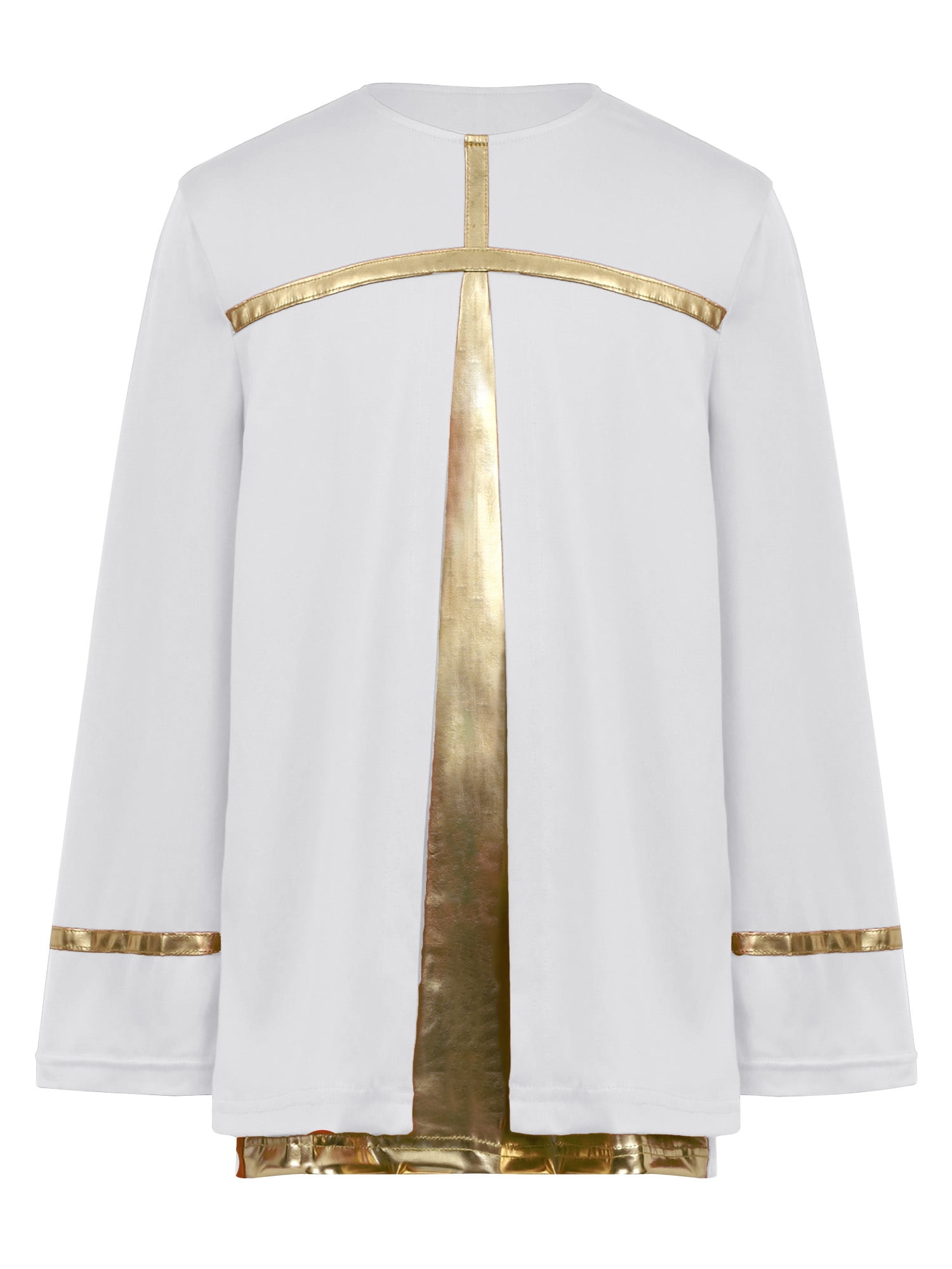 inlzdz Kids Boys Metallic Cross Praise Pullover Dance Top Long Sleeve ...