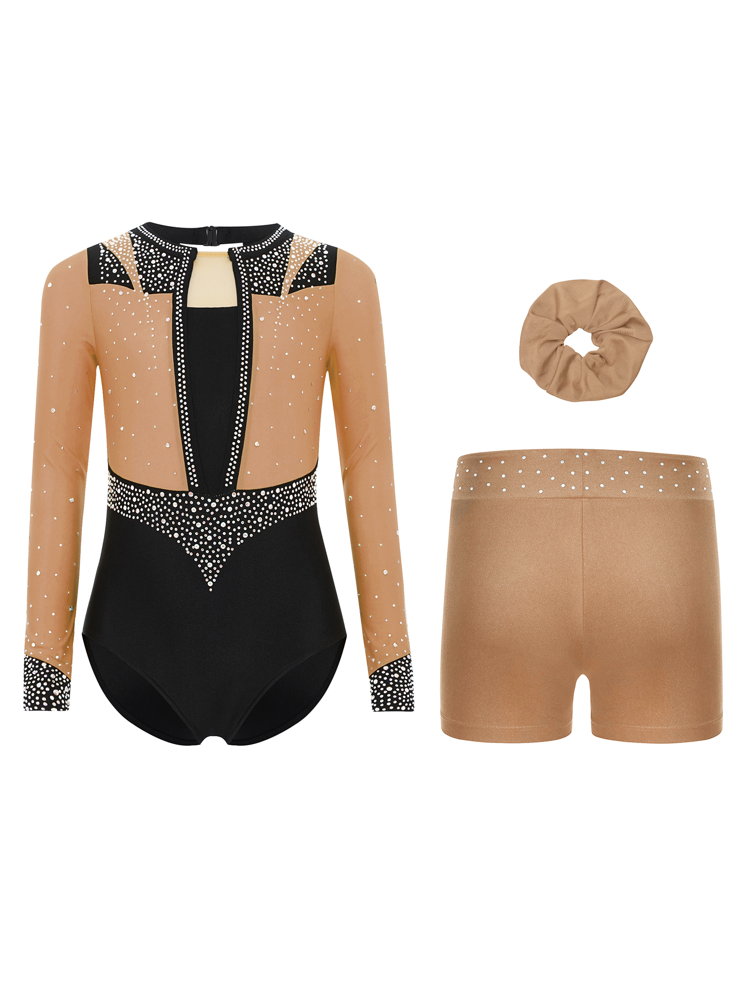 inlzdz Kids Girls Long Sleeve Gymnastics Dance Leotard Training Outfits ...
