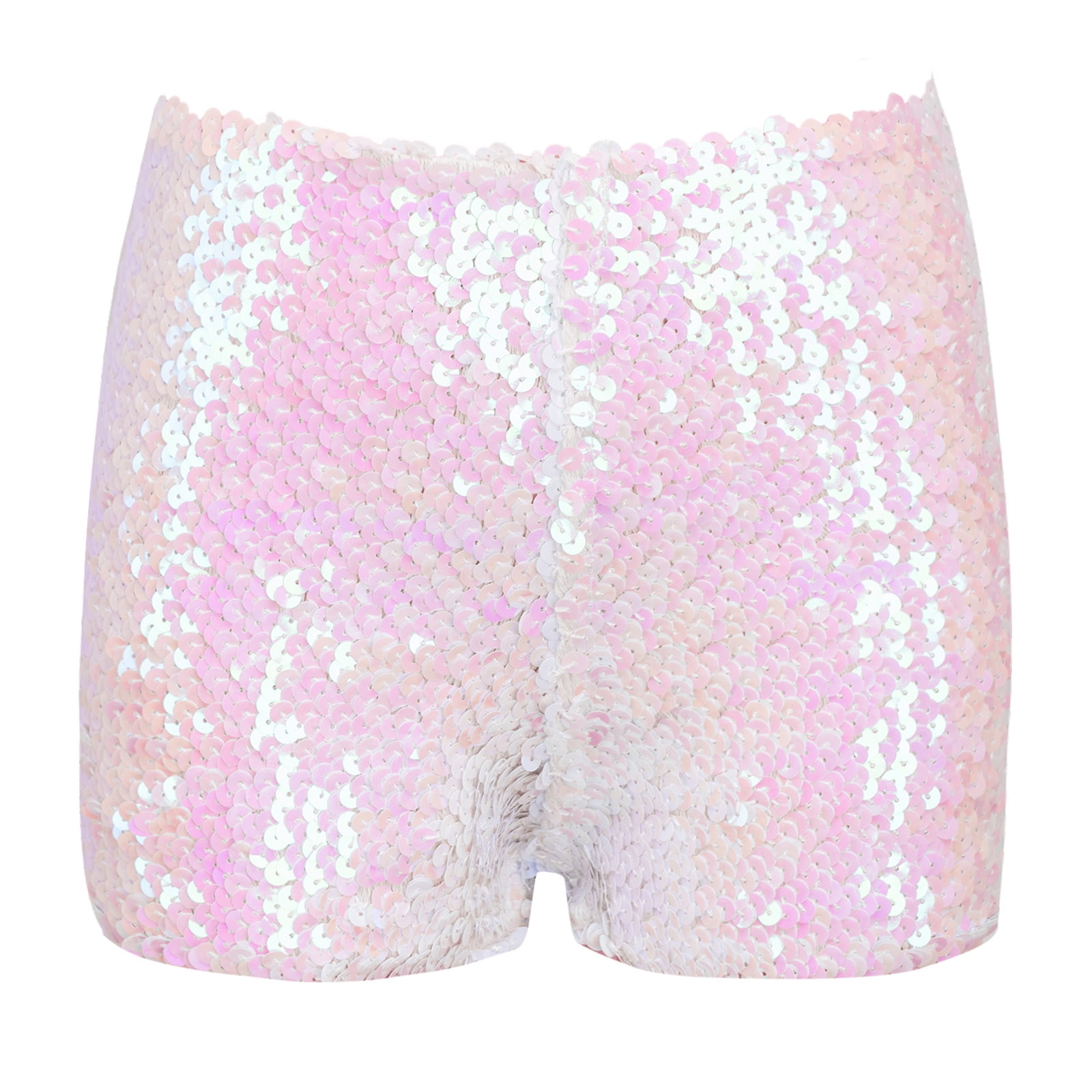 inlzdz Kids Girls Sequins Hip Hop Jazz Dance Shorts Sparkly Gymnastics ...
