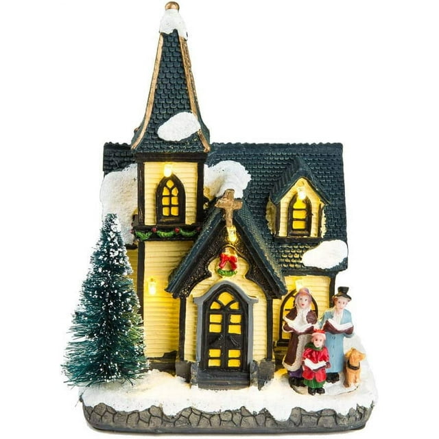 innodept12 Christmas Village Church House W/Choir Scene LED Lighted ...