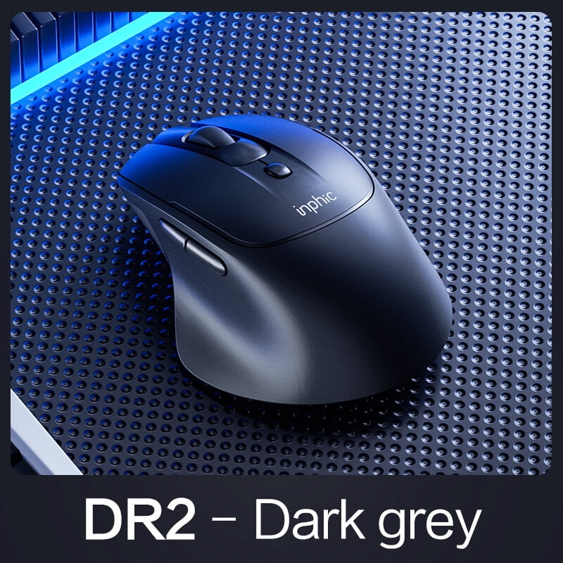 inphic DR2 Bluetooth Mouse Rechargeable 2.4G+Bluetooth 5.0/4.0 Tri ...