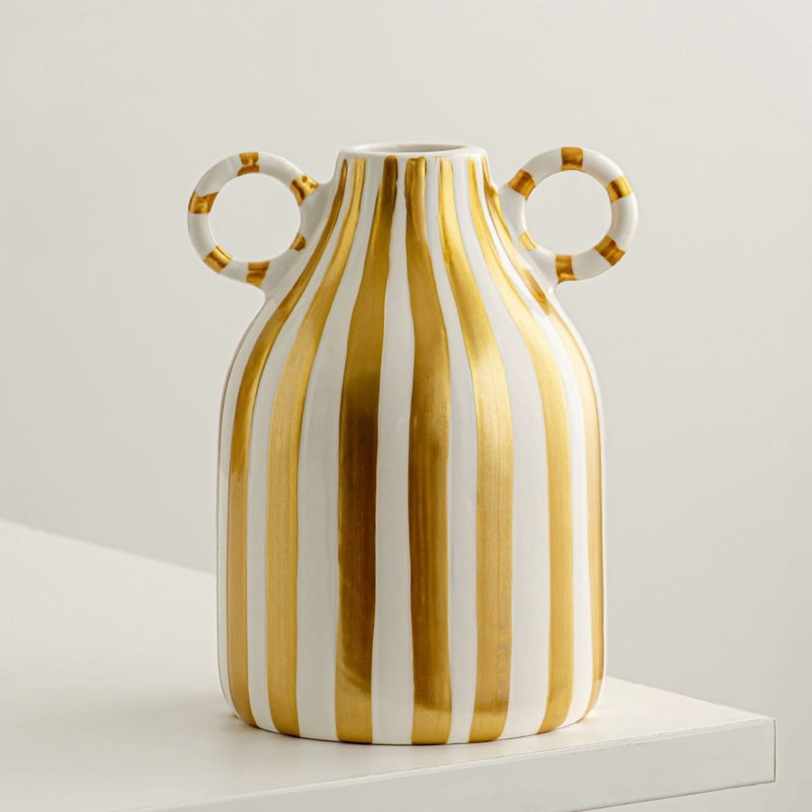 ins minimalist striped amphora ceramic vase decorative ornaments simple ...