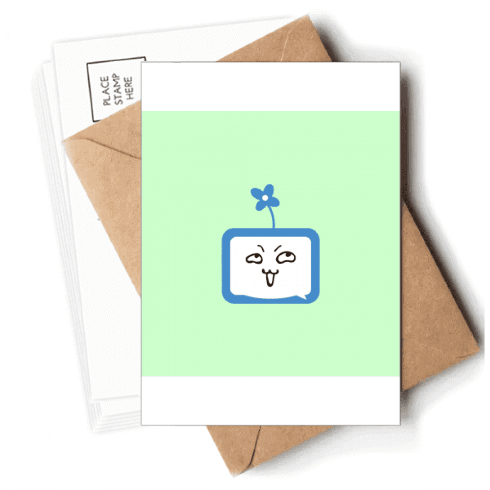 insidious small tv face cartoon Postcards Envelopes Blank Note Cards ...