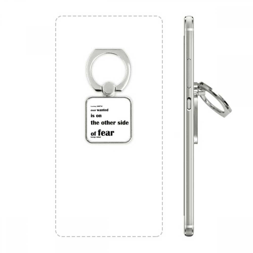 inspirational quote about fear by george addair square cell ph stand ...