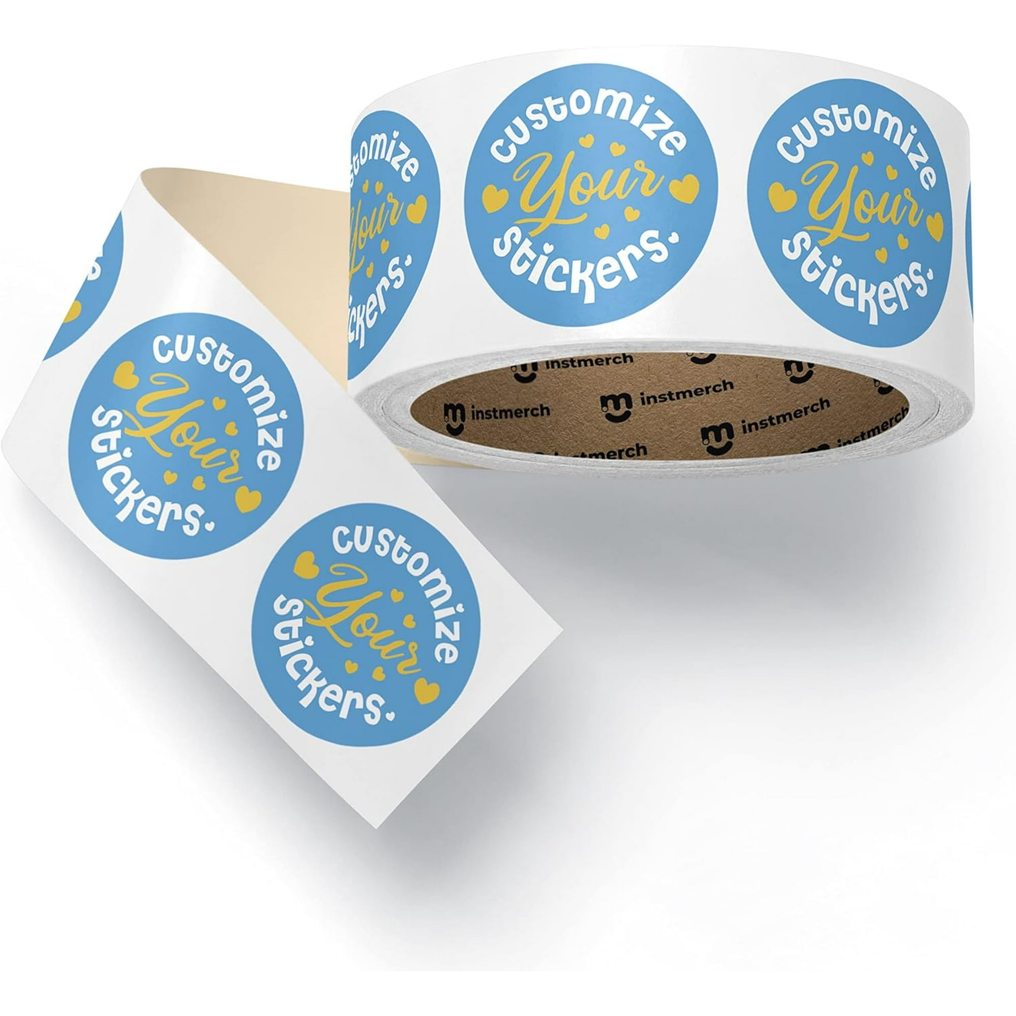 instMerch Custom Sticker Roll Labels — Logo Stickers Customized Labels ...