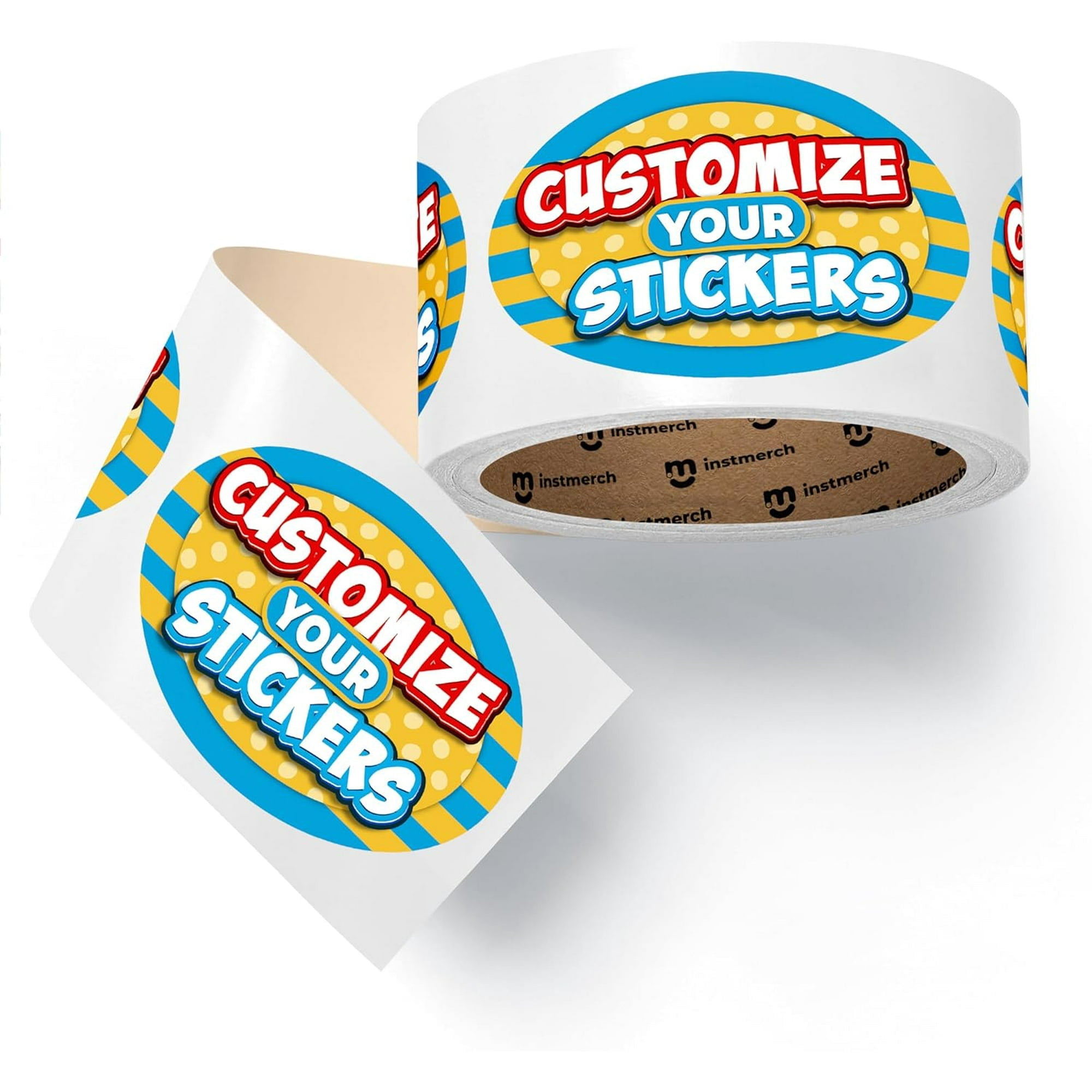 instMerch Custom Sticker Roll Labels — Logo Stickers Customized Labels ...