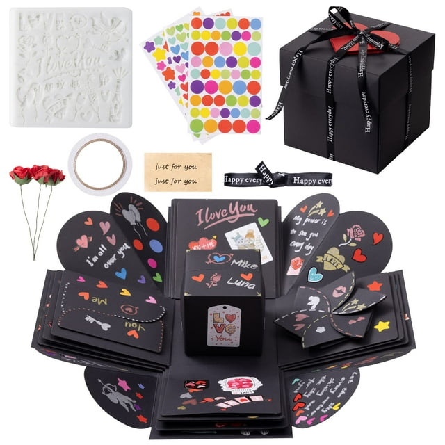 int!rend Butterfly Explosion Box - Exploding Surprise Gift Boxes - Picture Love Heart Card Kit w ...