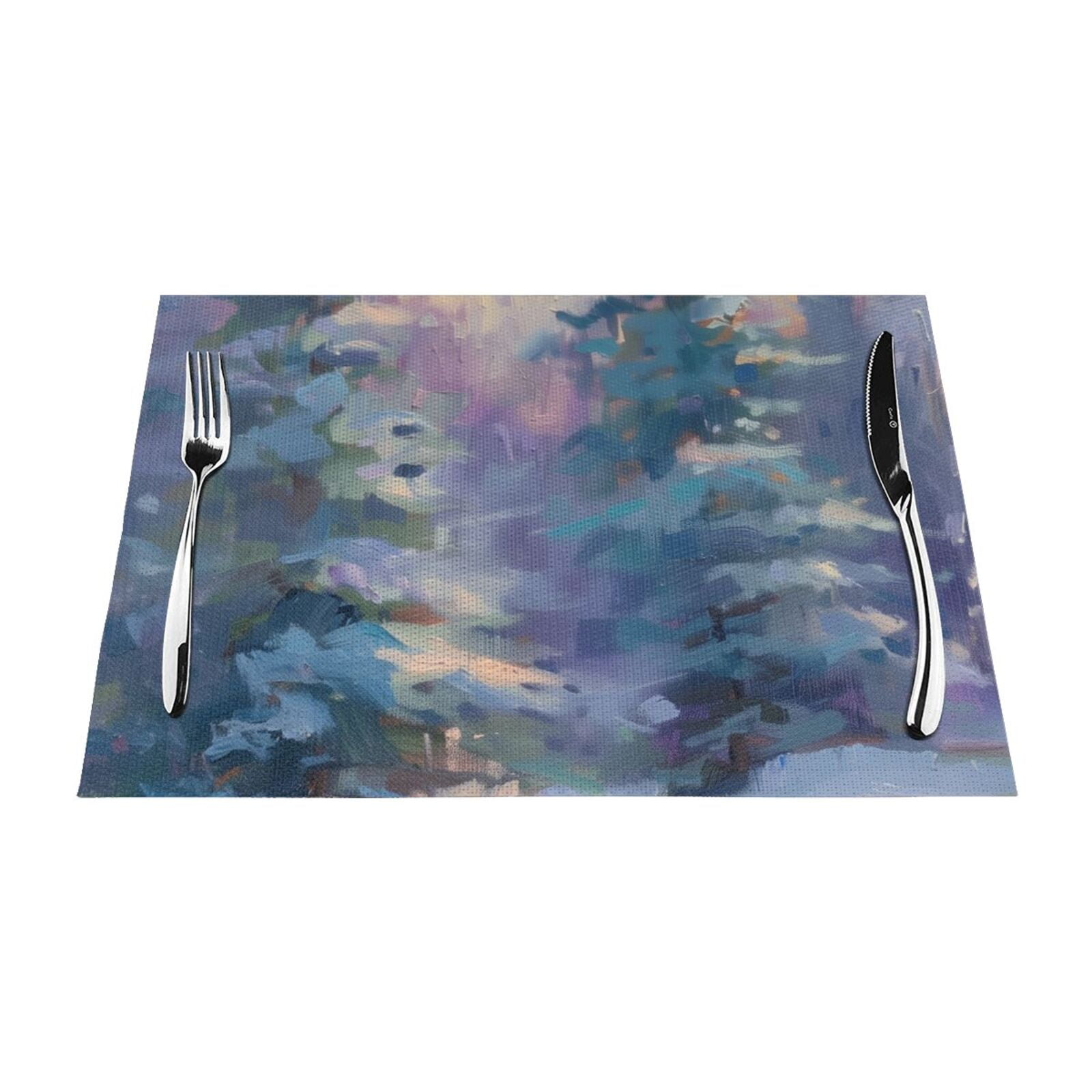 inter : erene nowscape ainting PVC meal mat, dining table mat PVC ...