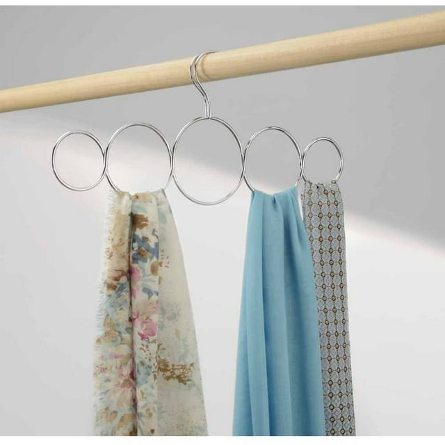 interdesign Classico over-The-Rod 5-Loop Scarf Holder, Clear - Walmart.com