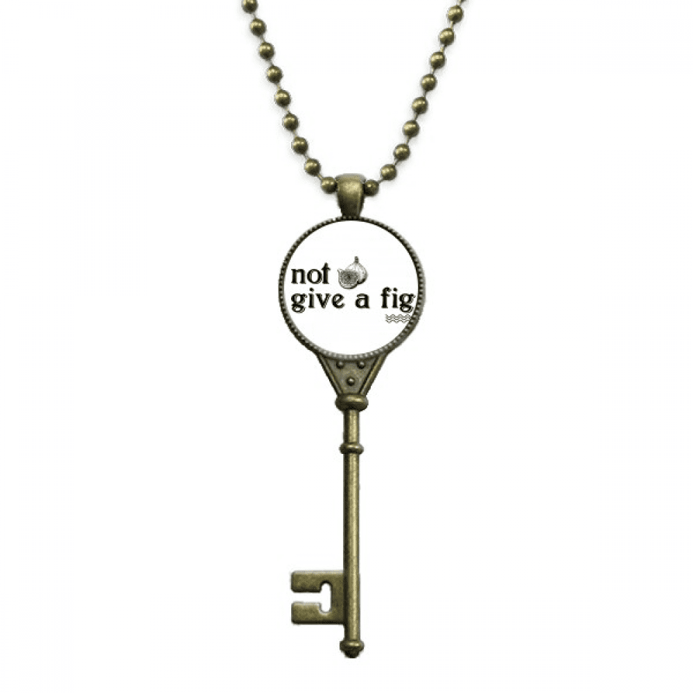 interesting catchword fig key necklace pendant tray embellished chain ...