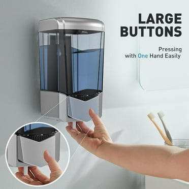 Manual Soap Dispenser, Wall Mounted Shower Hand Wash Soap Container ...