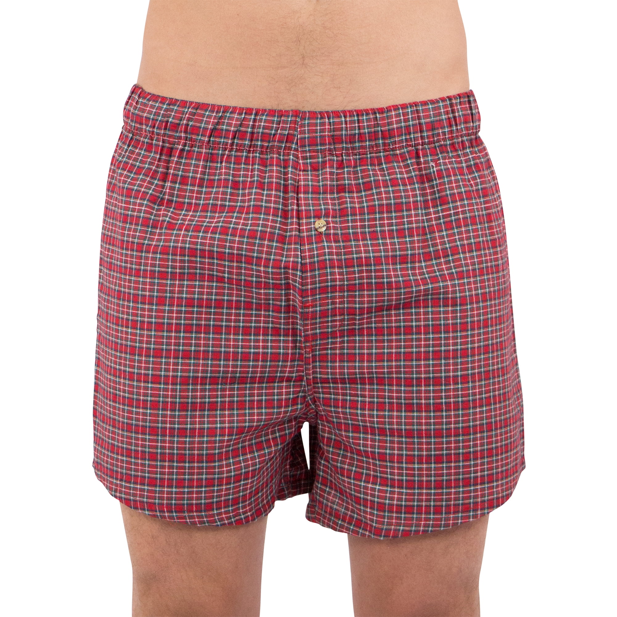 intimo Men's Plaid Boxer Underwear Short - Walmart.com