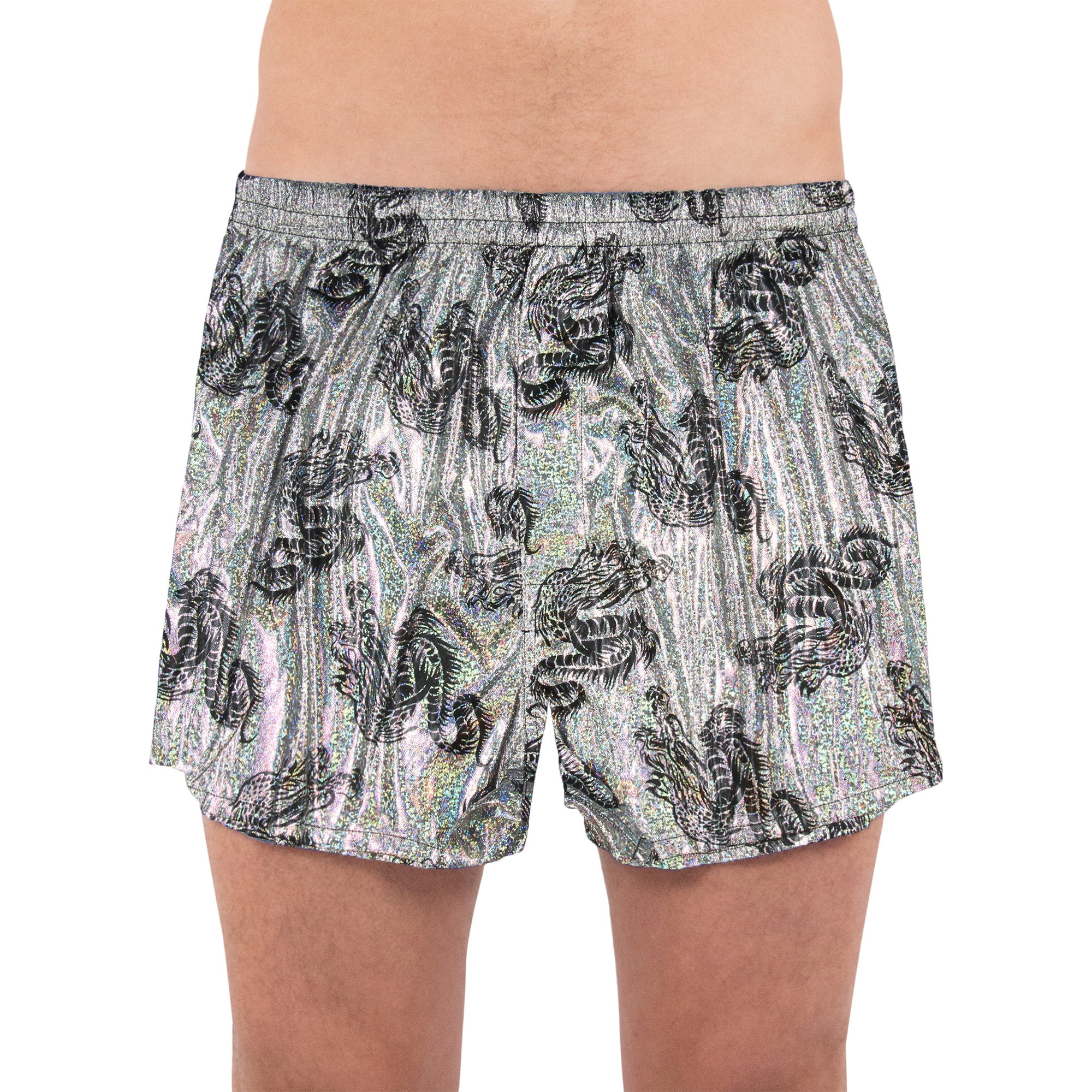 intimo Metallic Dragon Boxer Short Graphic Logo Underwear - Walmart.com