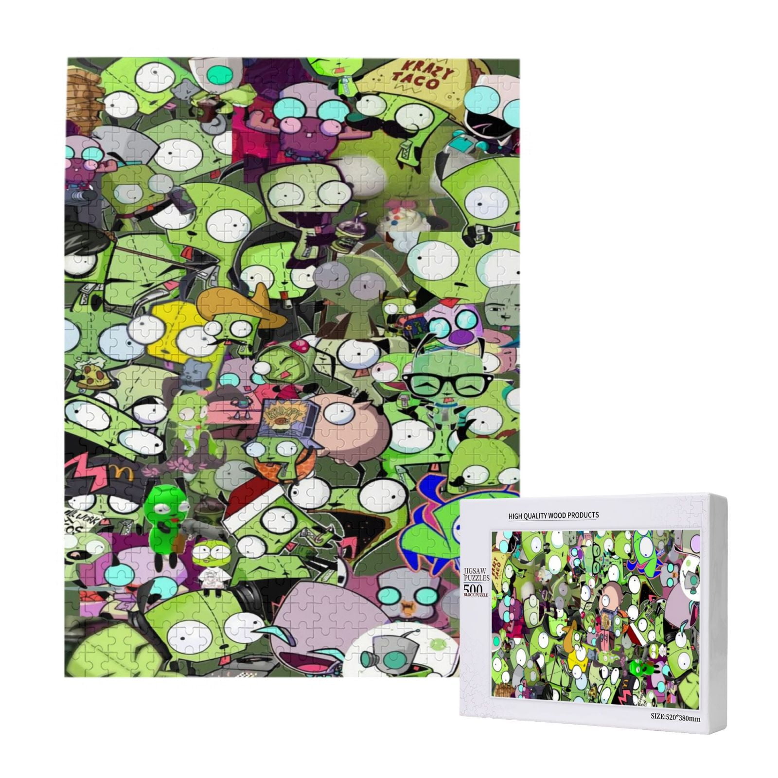invader zim Jigsaw Puzzle Interactive Brain Teaser Board Game for ...