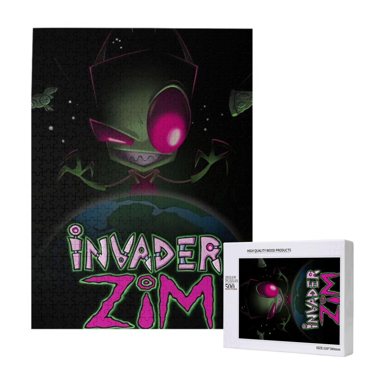 invader zim Jigsaw Puzzle Interactive Brain Teaser Board Game for Adults, Educational Toys ...