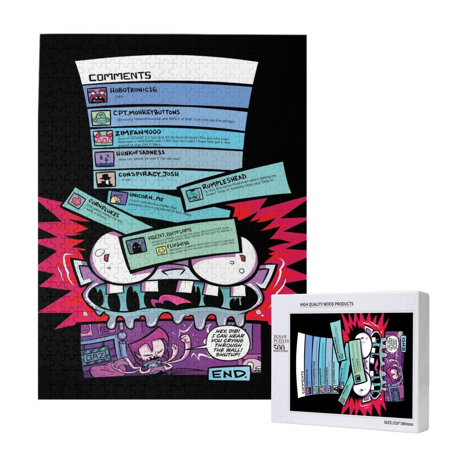 invader zim Jigsaw Puzzle Interactive Brain Teaser Board Game for ...
