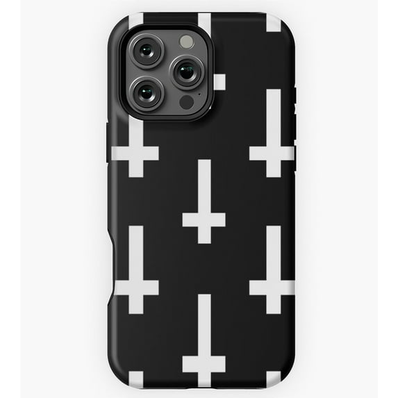 inverted upside down cross black white GA14524 Phone Case for iPhone 11 ...