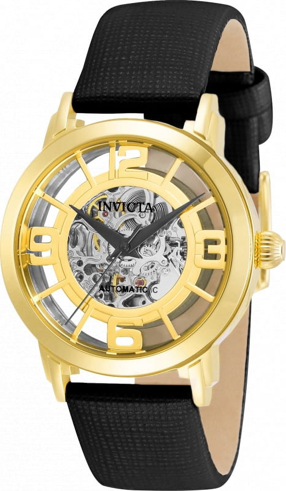 invicta Women's 32292 Objet D Art Automatic 3 Hand Gold Dial Watch ...