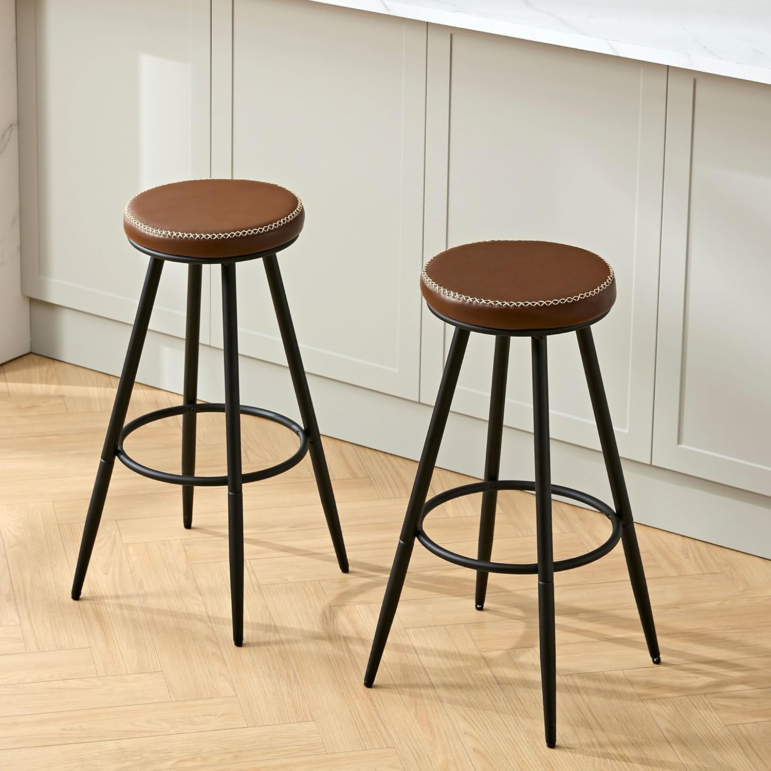 iohjkvb Swivel Bar Stools Modern 24" Counter Height Bar Stools for ...