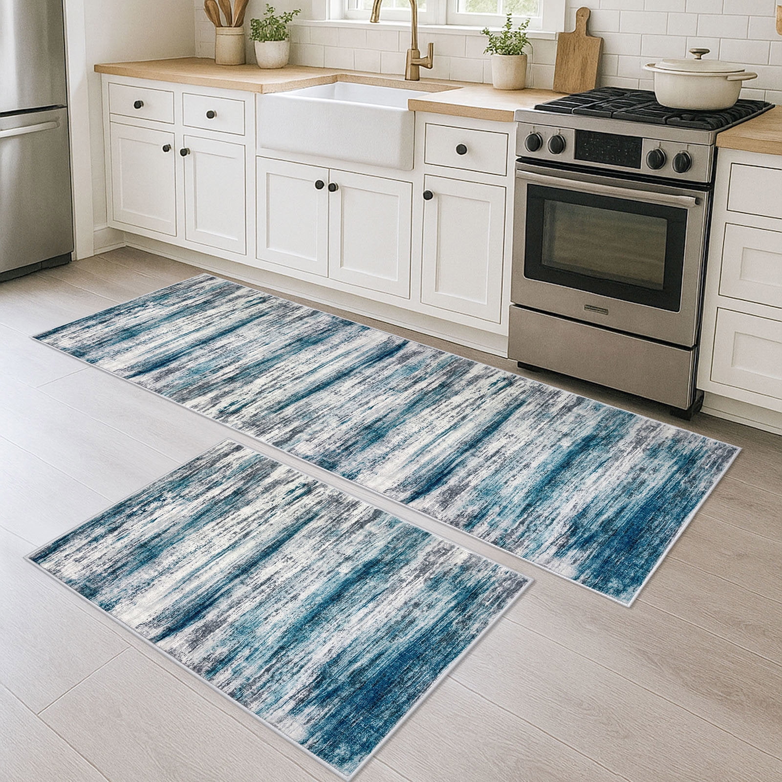 iOhouze Washable Runners Sets 2x3 and 2x6 Rugs Non Slip Area Rug for ...
