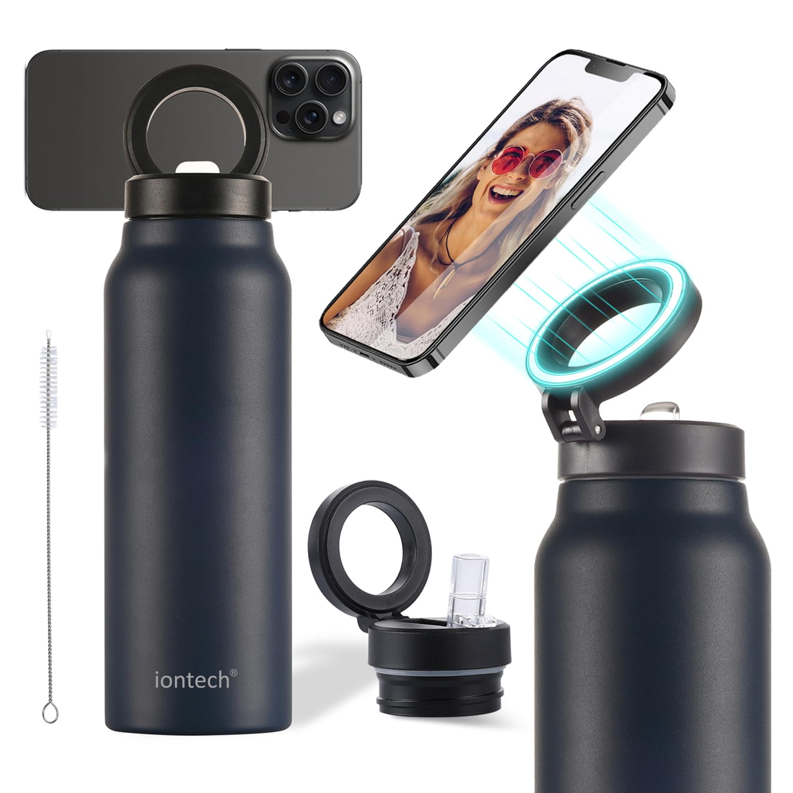 iontech Water Bottle Compatible RRF12 with Magsafe iPhone 32oz Insulated Stainless Steel Flask ...